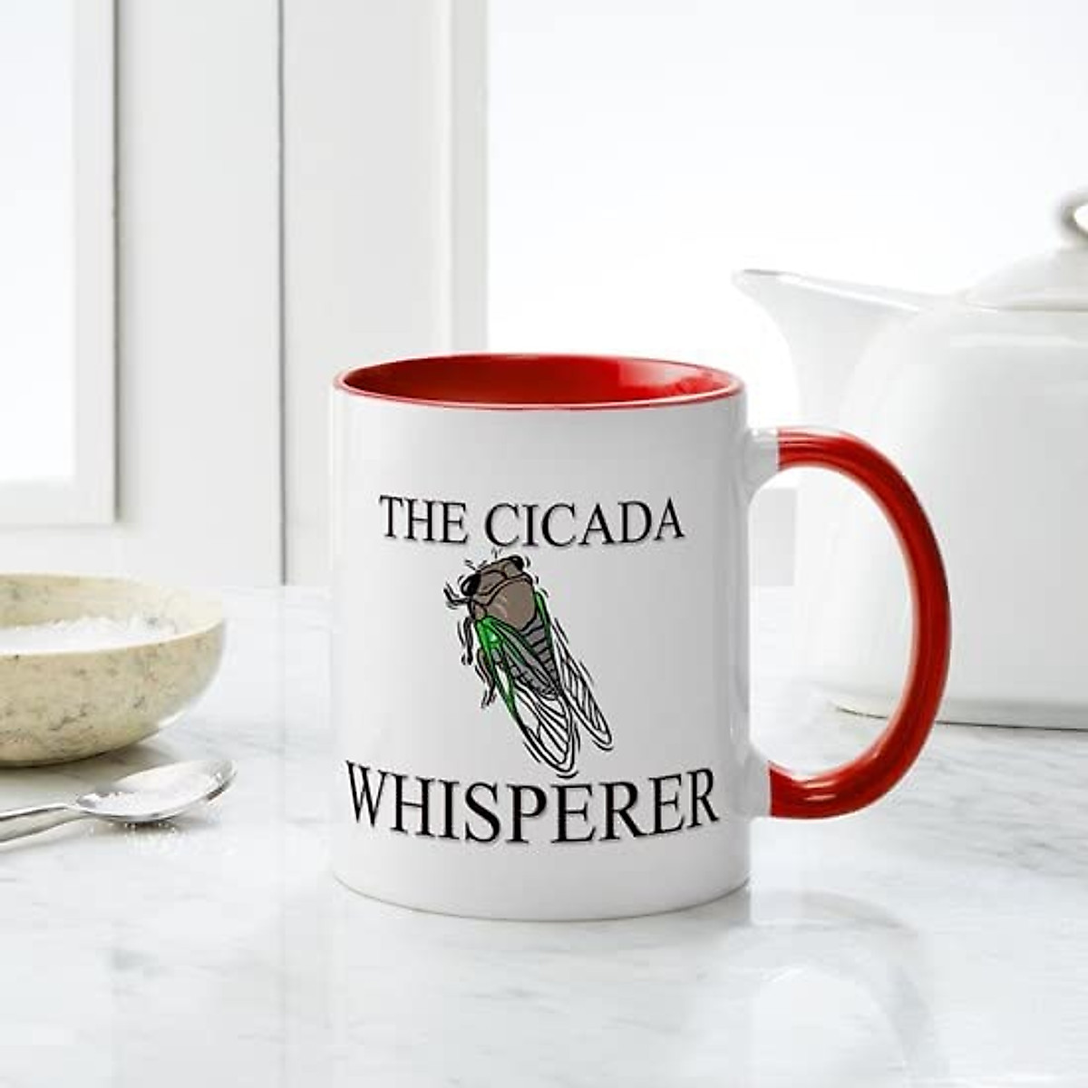 CafePress The Cicada Whisperer Mug Ceramic Coffee Mug, Tea Cup 11 oz