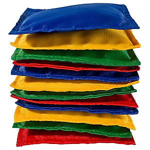 Franklin Sports 5" x 5" Nylon Bean Bags (Set of 12) - Perfect for use in schools