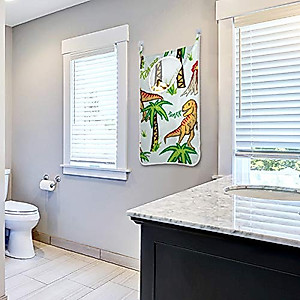 hengpai Kids Cute Hanging Laundry Hamper Bag Dirty Clothes Bag Basket Fabric Wash Bag with Door Wall Hooks,Dinosaur