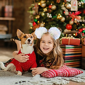Tinsel Bling Pom Pom Headband Pom Pom Headband Pom Pom Headbopper Pom Pom Costume Headwear for Adults Pom Pom Hair Band White Springs Head Bopper Alien Head Boppers