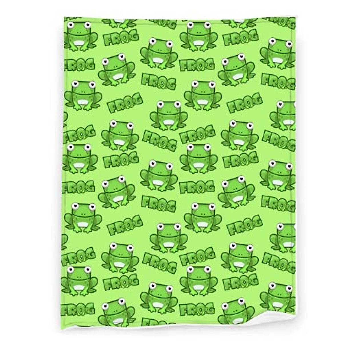 tiehrpr Frog Blanket Flannel Fleece Throw Blanket Kawaii Stuff for Bed Couch Sofa Chair 60"X50"