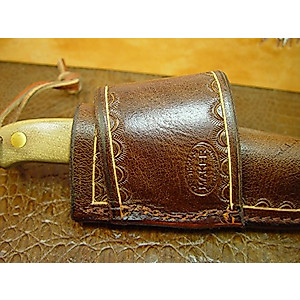 Cross Draw Knife Sheath Made Out of 10 Ounce Water Buffalo Hide Leather Made for Schrade PH 1