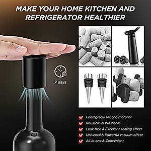 Forias Electric Wine Opener, Automatic Wine Bottle Opener Set with Rechargeable Wine Opener,Electric Wine Aerator Pourer,Vacuum Wine Stopper and Foil Cutter 4-in-1 Wine Gift Set