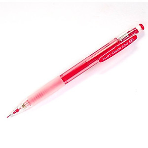 Pilot Color Eno Red Set, 0.7mm Mechanical Pencil + Mechanical Pencil Lead 0.7mm, Red, 10 Leads(Japan Import)