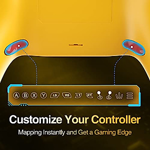 Wireless Controller for PS4 Controller, AUGEX Wireless Gamepad Work with Playstation 4 Controllers, Game Control for PS4 Controller with Joystick, PS4 Pro/Silm/PC Yellow