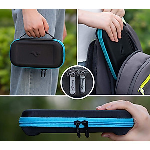 ButterFox Slim Carrying Case for Nintendo Switch Lite with 19 Game and 2 Micro SD Card Holders, Storage for Switch Lite Accessories (Blue Turquoise/Black)
