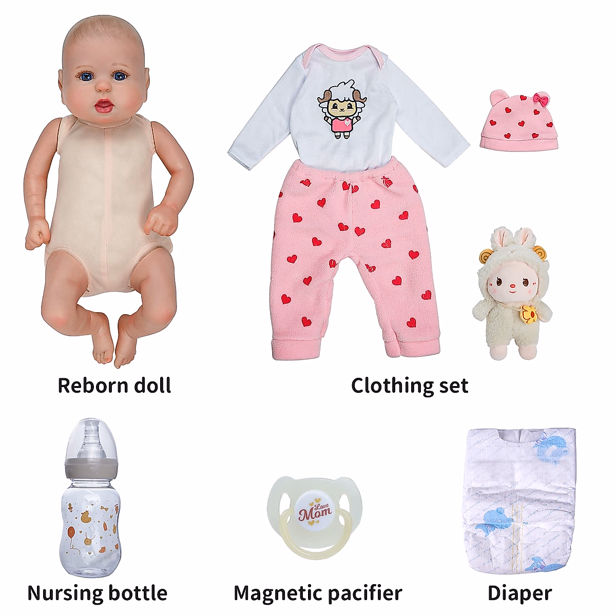 BABESIDE Lifelike Reborn Baby Dolls Bailyn - 20 in Realistic-Newborn Baby Dolls Soft Body Reborn Baby Girl with Gift Box & Toys for Kids 3+