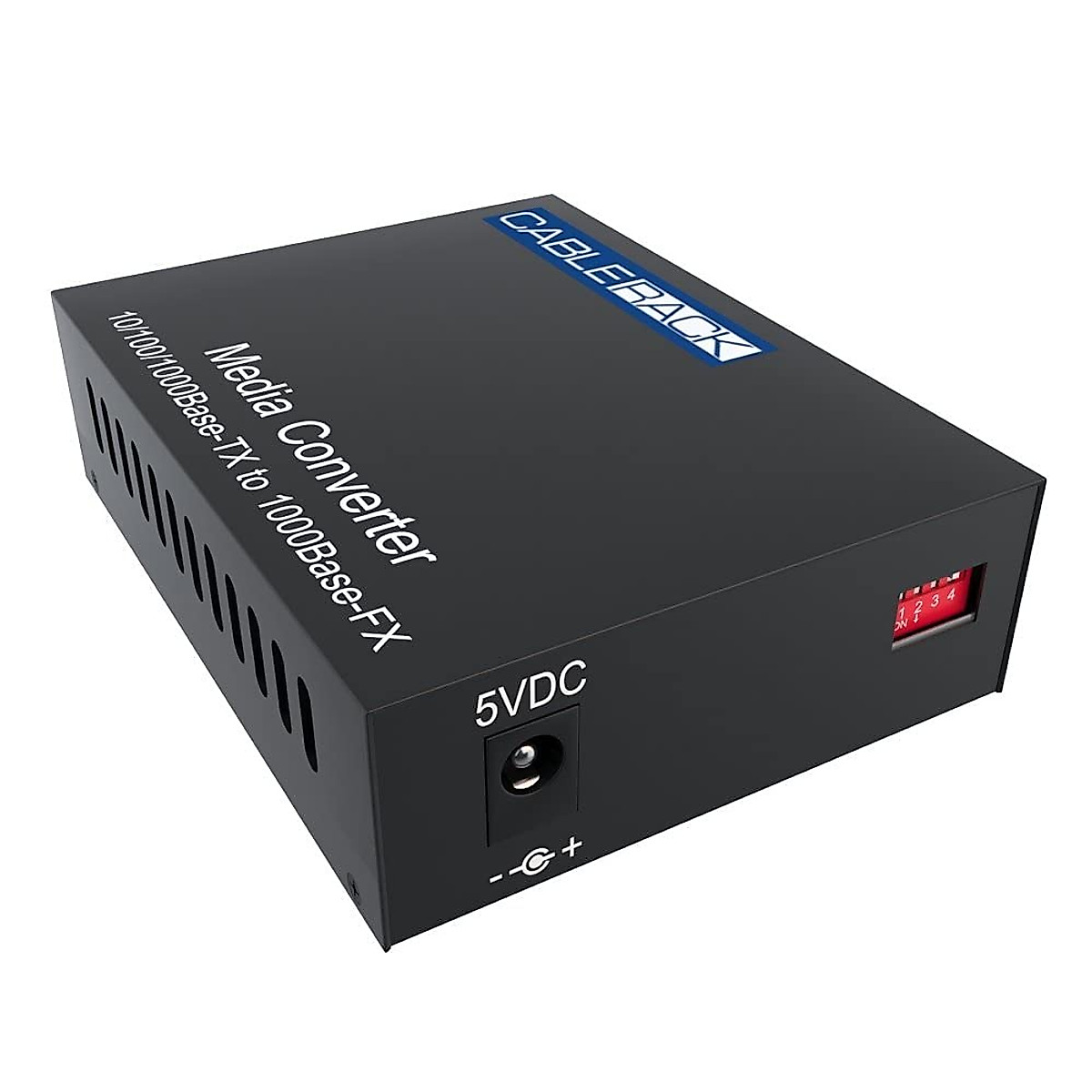 CableRack Gigabit Media Converter LC Single-Mode Fiber Media Converter, up to 10KM, 10/100/1000Base-Tx to 1000Base-LX (LX Transceiver Included)