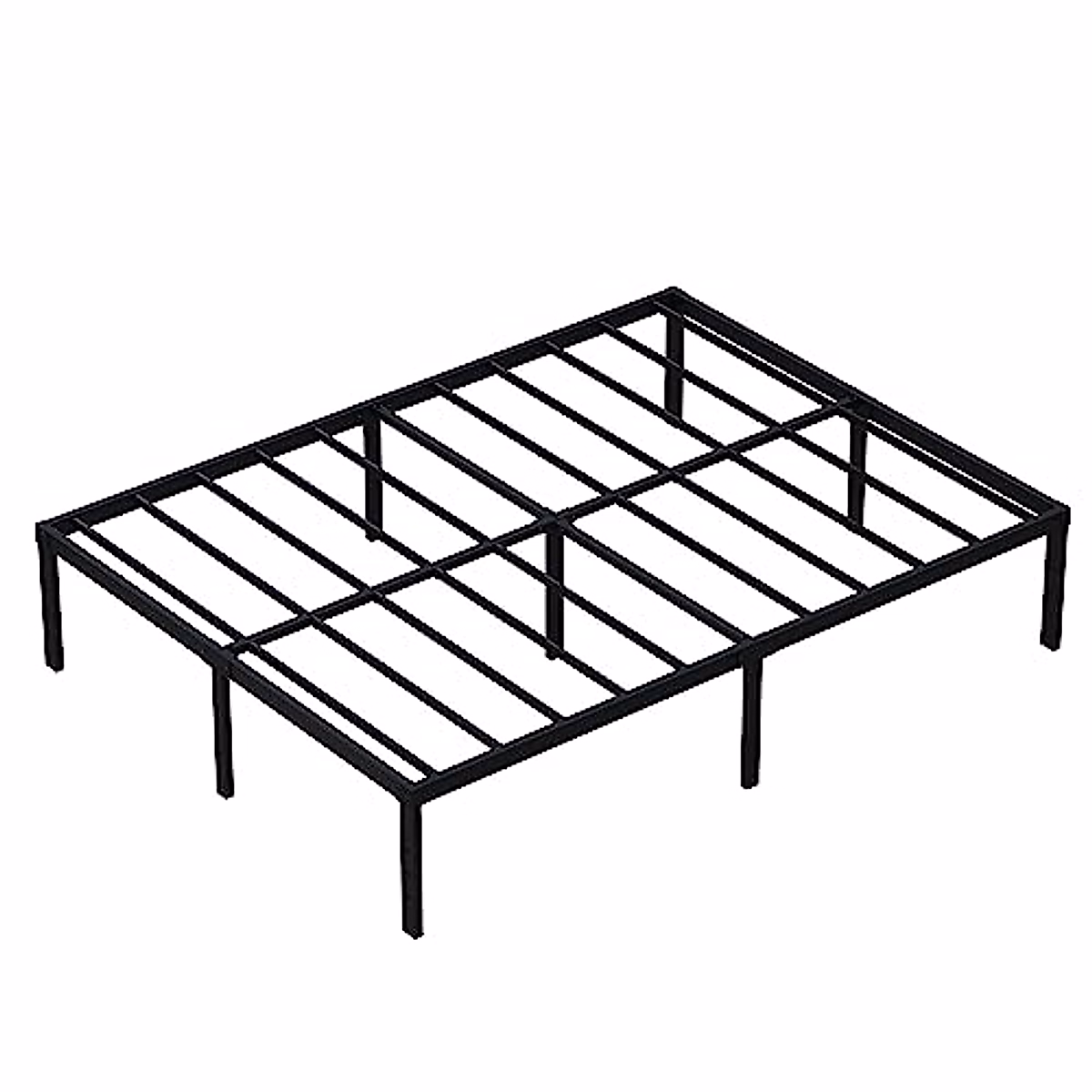 DiaOutro 16 Inch Queen Bed Frame Heavy Duty Metal Platform No Box Spring Needed, Maximum Storage, Easy to Assembly, Noise Free, Black