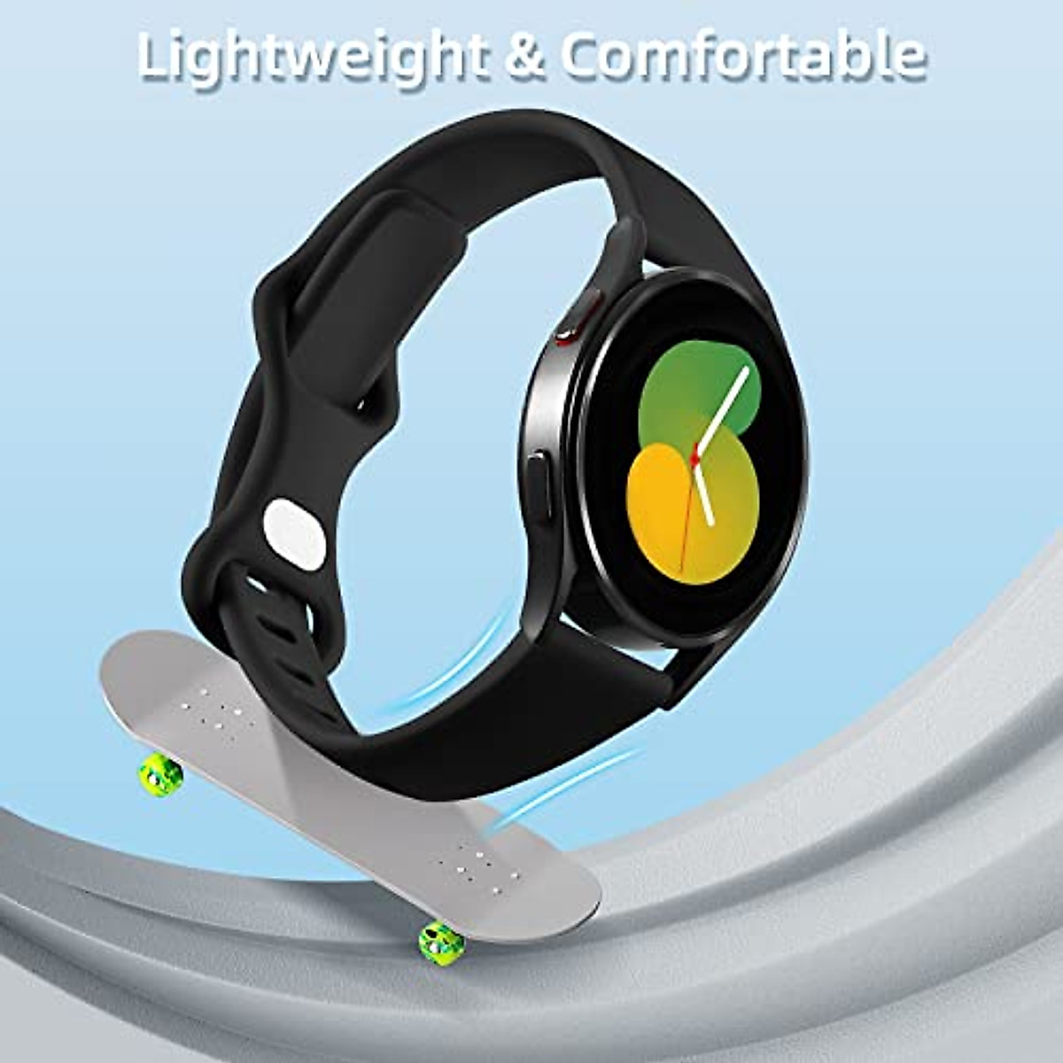 IMIVIO Compatible with Samsung Galaxy Watch 5 Band/Galaxy Watch 6 Band/Samsung Watch 4 bands 40mm 44mm, 20mm Soft Slim Replacement Wristband for Samsung Galaxy Watch 6/5/4/Active 2 bands for Women Men