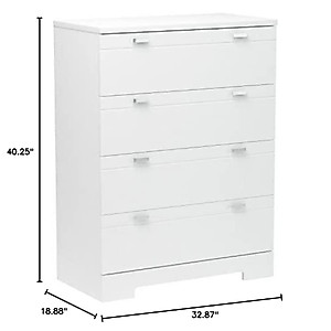 South Shore Reevo 4-Drawer Chest, Pure White
