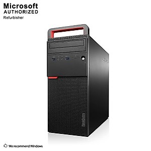 Lenovo ThinkCentre Tower Desktop PC Computer Workstation, Intel Quad Core i5-6400 up to 3.3GHz, 16G DDR4, 512G SSD, DVD, USB 3.0, VGA, DP, Mouse, Keyboard, Windows 10 Pro 64 Bit (Renewed)