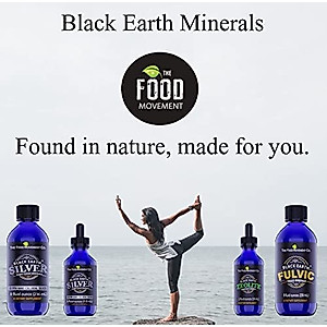 The Food Movement Black Earth Zeolite with Humic Fulvic Acids, Trace Minerals for Gut Health, Immune Support - 1oz Liquid Drops Supplement