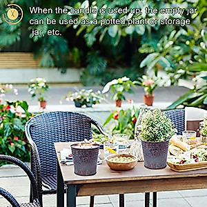 2 Packs Citronella Candle Outdoor Indoor, Large 3-Wick Bucket Candle for Summer, 17 Ounce Lemongrass Soy Wax Candle for Home Garden Patio Yard Balcony