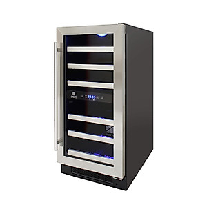 Vinotemp 28-Bottle Dual-Zone Wine Cooler (Stainless)
