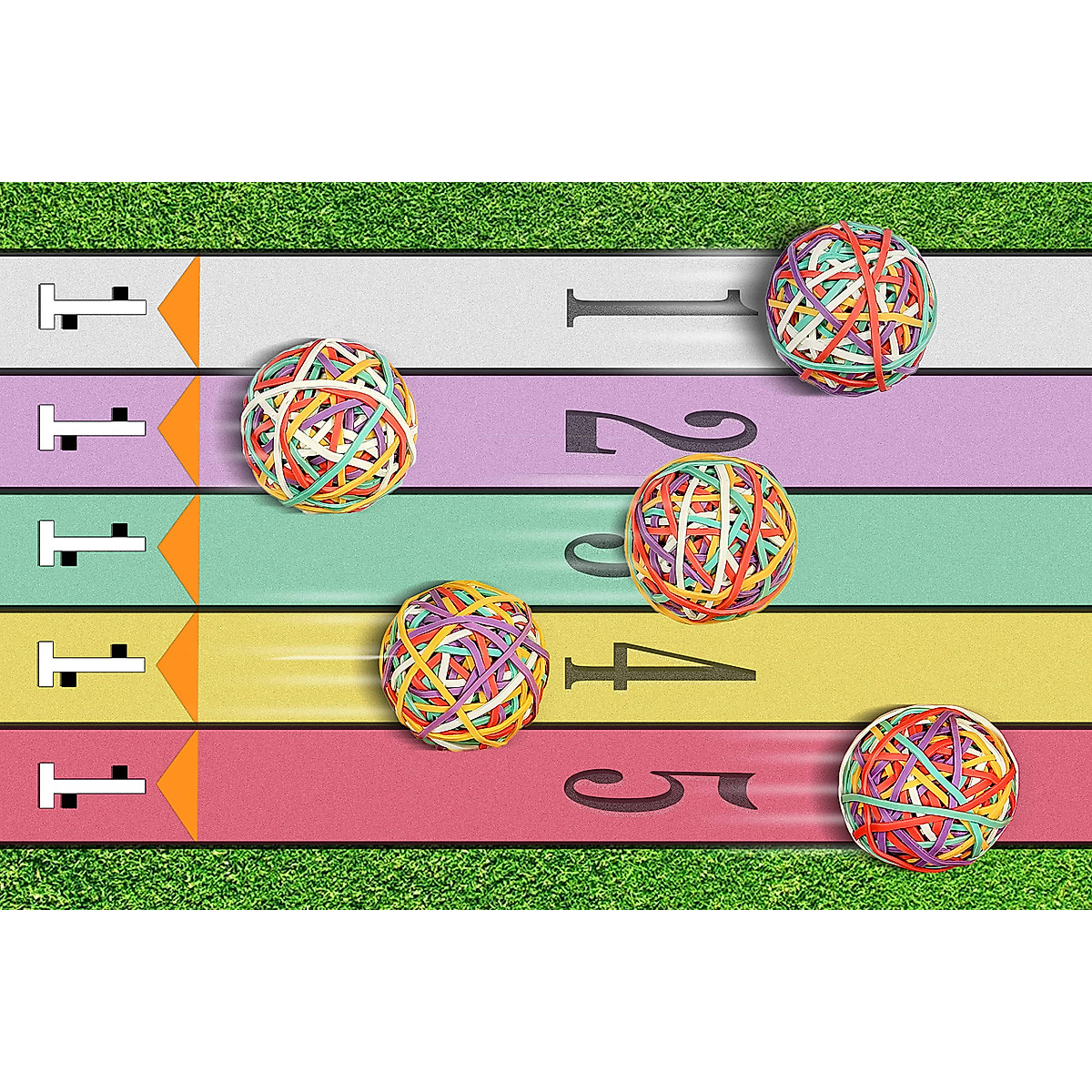 Mikily's 5 Colors Rubber Bands Ball for 0.33lb Office Supplies RubberBands