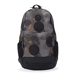 Hurley Men's Renegade Printed Laptop Backpack, Faded Olive, Qty