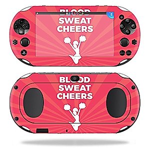 MightySkins Skin Compatible with Sony PS Vita (Wi-Fi 2nd Gen) – Blood Sweat Cheers | Protective, Durable, and Unique Vinyl wrap Cover | Easy to Apply, Remove, and Change Styles | Made in The USA