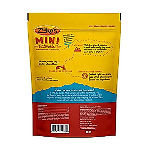 Zuke's Mini Naturals Dog Training Treats, Salmon Recipe, Soft Mini Dog Treats with Vitamins & Minerals, Made for All Breed (16 Ounce (Pack of 2))