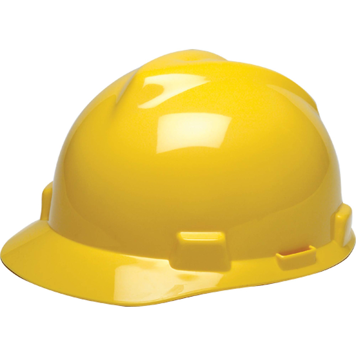 Msa Safety Sales Yellow Polyethylene Cap Style Hard Hat With 1-Touch Suspension, standard