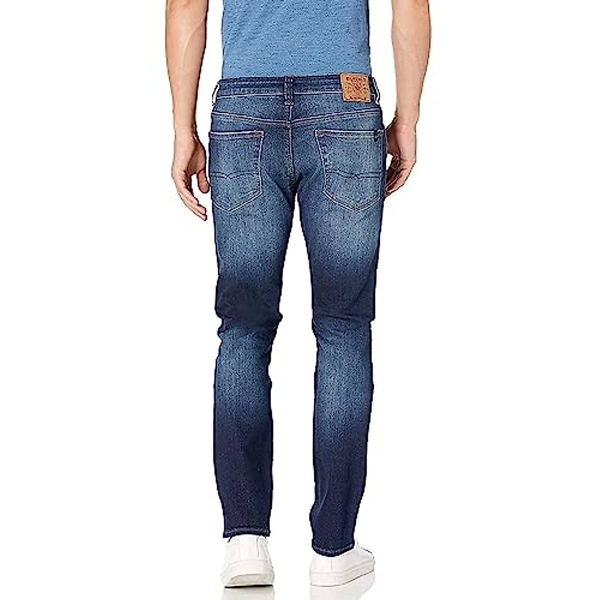 Buffalo David Bitton Men's Slim Ash Jeans, Light Medium Indigo, 32x32