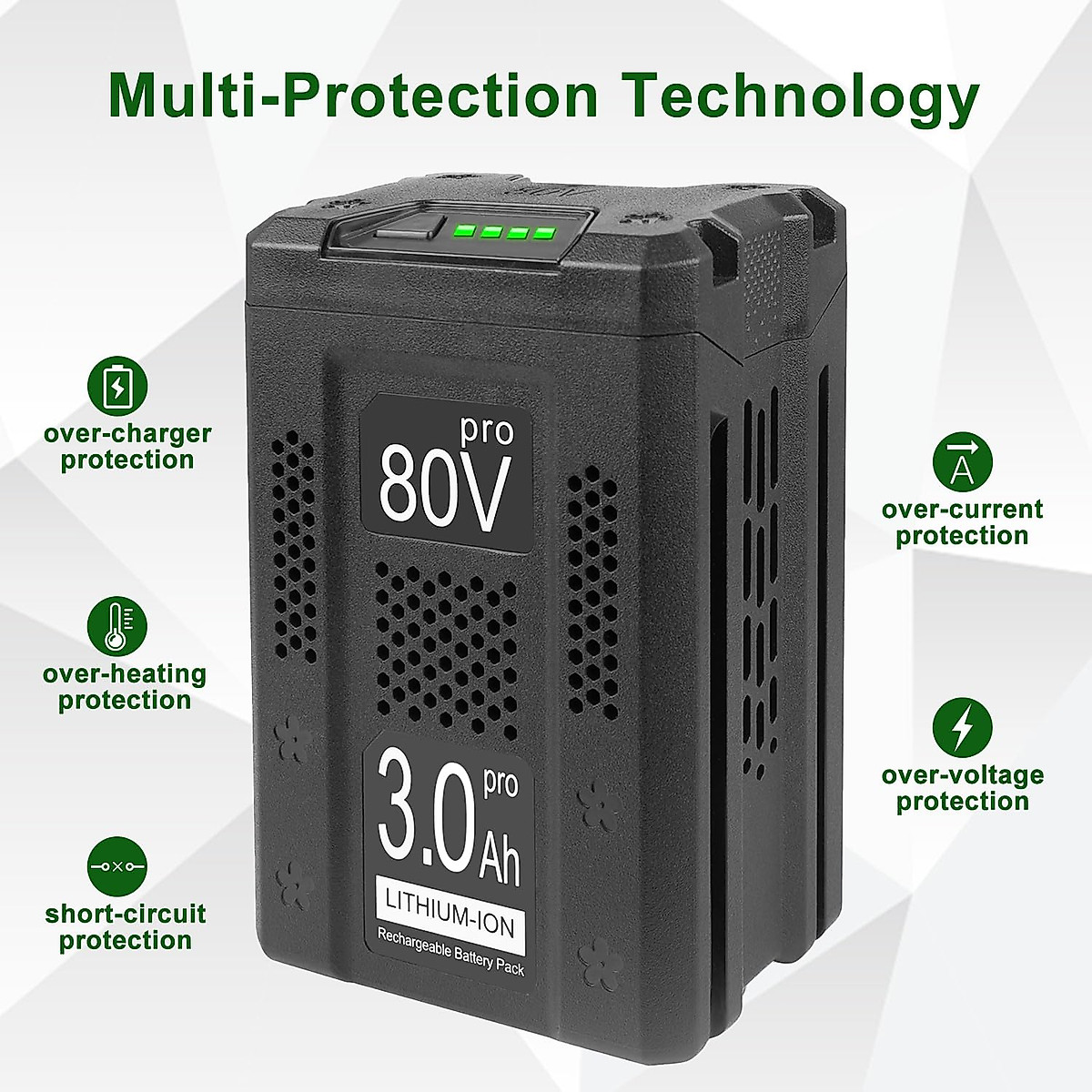 DTK Battery Replacement for Kobalt 80V Battery Max Cordless Power Tool KB3080-06 KB680-06 KB280-06 Lithium Battery 3.0Ah