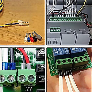 XHF 1000 PCS AWG 24/0.34mm² Wire Ferrules Insulated Copper Crimp Connectors, Crimp Pin Cord End Terminals White