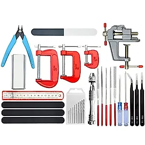 BXQINLENX Professional 23 PCS Gundam Model Tools Kit Modeler Basic Tools Craft Set Hobby Building Tools Kit for Gundam Car Model Building Repairing and Fixing(K)