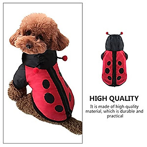 Halloween Pet Costume Ladybug Dog Costumes Dogs Hoodies Outfits Pet Cosplay Clothes for Pet Small Medium Dogs Cats Party Decoration Halloween Dog Hoodie Clothes