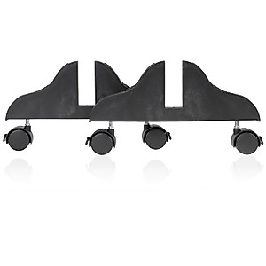 SEWACC 2pcs Plastic Room Divider Stand Folding Privacy Screen with Wheels Screen Panel Feet Screen Partition Base Support Holder Bracket for Home Office Black