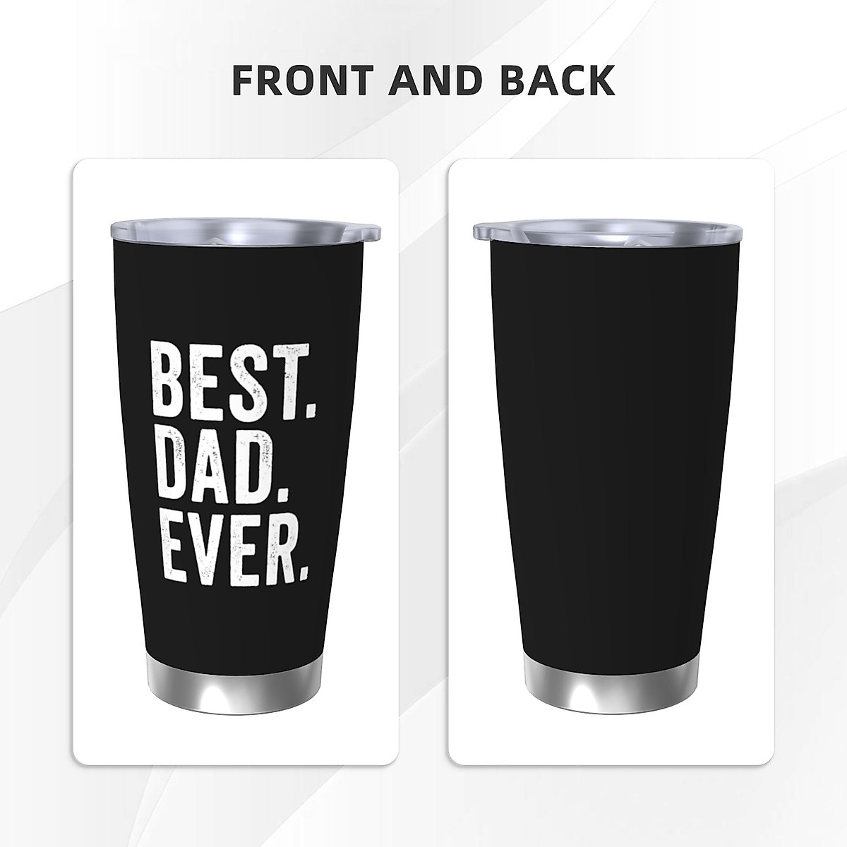 Birthday Gifts for Dad Coffee Tumbler with Straw, Father's Day Gifts for Dad from Son, 20oz Stainless Steel Insulated Tumbler Drinking Coffee Tea Cups Travel Mug Presents for Dad from Daughter