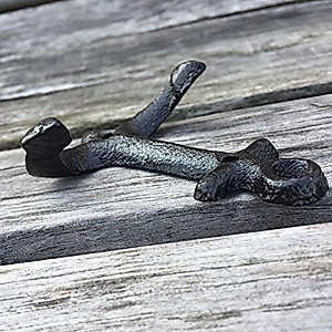 Facaler Nautical Cast Iron Ship Anchor Weathered Nautical Wall Hooks Coat Hook, Screws Included (5 PCS)