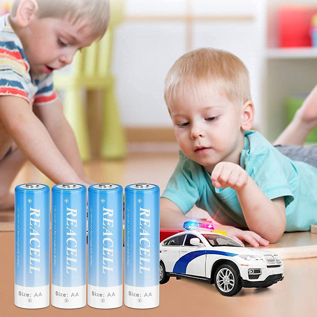 REACELL 16 Counts 2800mAh AA Rechargeable Batteries, High Capacity NiMh AA Battery, 1.2V AA Batteries with Battery Box