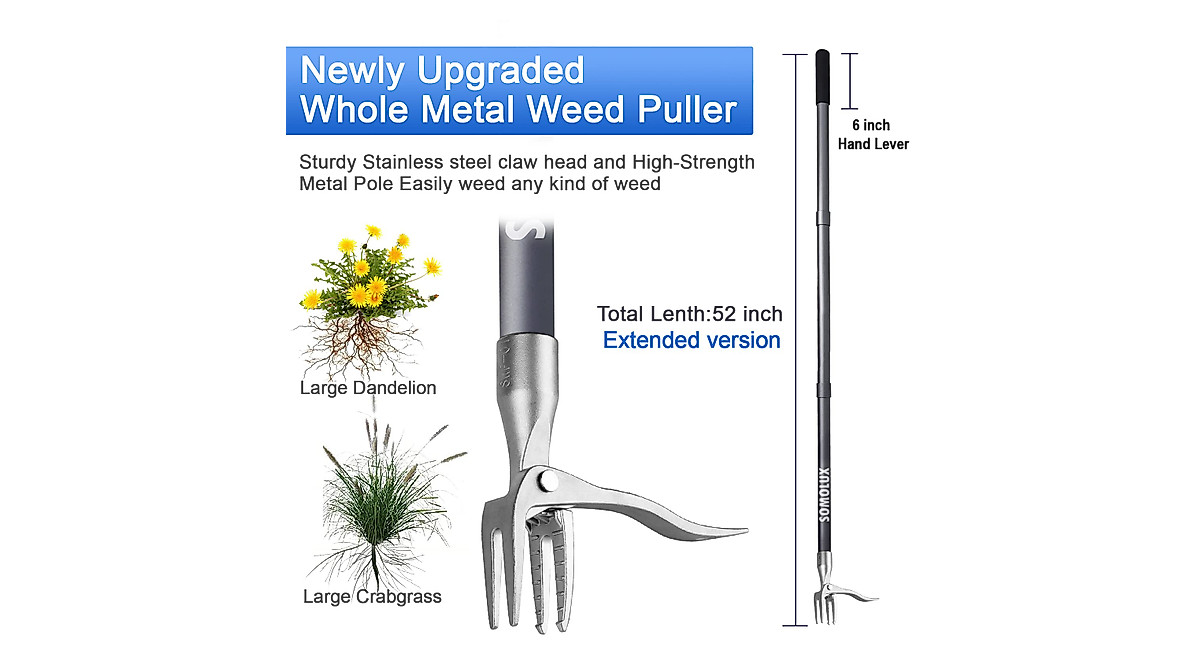 SOMOLUX 52'' Stand-Up Weeder: Effortless Weed Removal