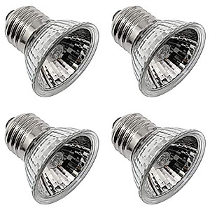 SQXBK Sun Lamp 4PCS 120V 50W UVA UVB Sun Heat Lamp Bulb Full Spectrum Sun Light Lamp for Turtle Snake Reptile