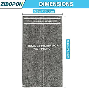 8 Pack 38737 Dust Filter Bags Replacement for Craftsman 2 to 2.5 Gallon Wet/Dry Vacuums and Powerhead Bucket Vac, Part# CMXZVBE38737 / 9-38737, with 3 Retaining Bands