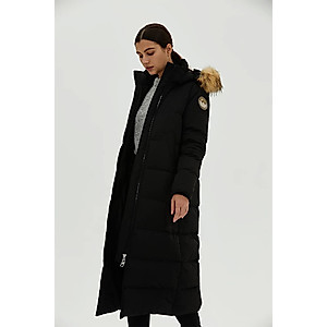 Fitouch Women's Waukee Long Down Parka | 750+ Fill Power Warm Parka | Full-Length Jacket | Extra Long Puffer