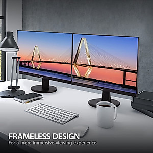 ViewSonic VA2447-MHJ 24 Inch Full HD 1080p Monitor with Advanced Ergonomics, FreeSync, 100Hz, Ultra-Thin Bezel, Eye Care, HDMI, VGA Inputs for Home and Office