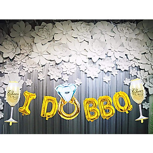 Bridal Shower Decorations - I Do BBQ Foil Balloons Wedding Shower Engagement Party Decoration（16 inch）