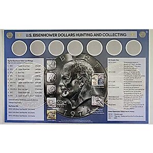 U.S. Eisenhower Dollar Hunting and Collecting Coin Sorting Mat