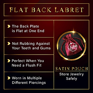 8Pcs Black Anodized 14g 6mm 8mm labret rings Piercing Jewelry Lip Medusa Monroe Vertical 4mm Ball Cone M7863