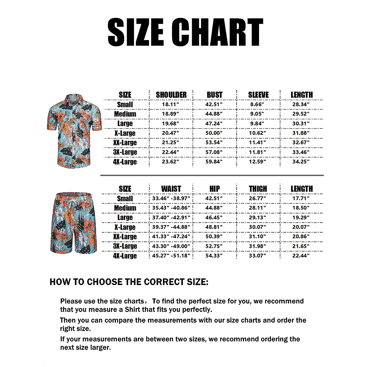 TUNEVUSE Men Hawaiian Shirt and Short Set 2 Picece Beach Outfit Summer Tropical Floral Print Matching Luau Short Suits Flower Print Light Blue XX-Large