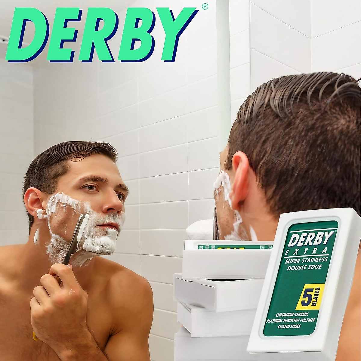 100 "Derby Extra Professional" Double Edge Razor Blades for straight razor