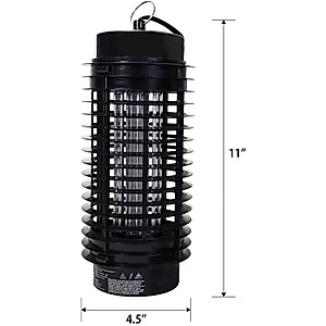 Bug Zapper, Mosquito Zapper Outdoor, Electric Mosquito Killer Indoor, Fly Trap, Effective Insect Zapper for Home Backyard Patio, Waterproof Indoor & Outdoor (Black)
