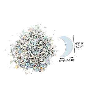 SEWACC 3pcs 1 Decorative Star and Moon Pieces Party Decorations Table Centerpieces Office Decor Anniversary Decoration Sequins Decorate Accessories Confetti Baby Balloon The Pet