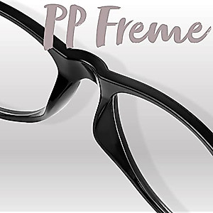 Spooktacular Creations Nerd Costume Glasses, Black Fake Glasses with Clear Lenses Nerd Glasses Costume Props Halloween Glasses Cosplay Glasses for Men Women Adult Halloween Accessories Outfit