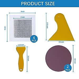 HOMMEE Drywall Repair Kit,Drywall Hole Patch Repair Kit to Fix Wall Surface Holes and Creak Damage with White Repair Putty 8.5OZ,4pcs 2" Aluminum Repair Patch,Scraper,Sanding Pad Fill Easy Solution