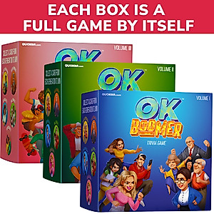 QUOKKA OK Boomer Family Games for Kids and Adults - Board Games for Family Night - Trivia Card Games for Adults & Family Volume ll - Fun Party Millennials vs Boomers Game for Ages 15+