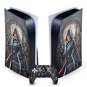 Head Case Designs Officially Licensed Assassin's Creed Evie Frye Syndicate Graphics Vinyl Faceplate Gaming Skin Decal Compatible With Sony PlayStation 5 PS5 Disc Edition Console & DualSense Controller