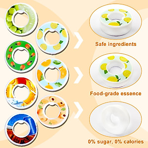 ECENUR 7 Flavor Pods for Air Water Bottle, Scent Rings Water Bottles Accessory, 0% Sugar 0% Calories Fruit Fragrance Pods for Daily Exercise Boost Drinking Water